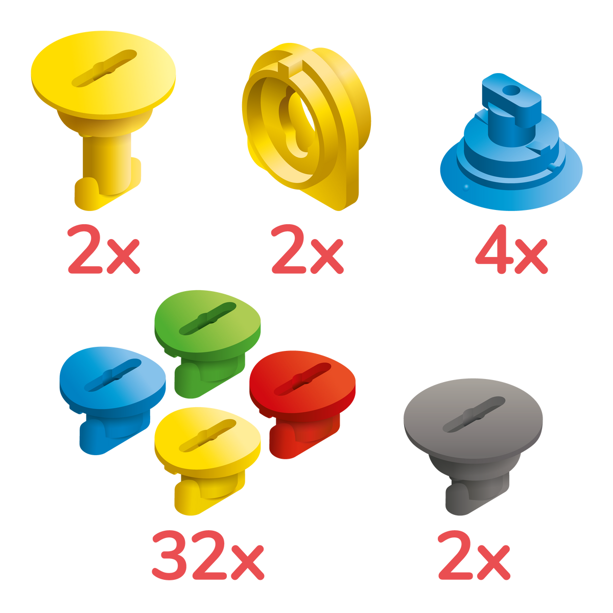 Curved Slide Screw Set – QUADRO